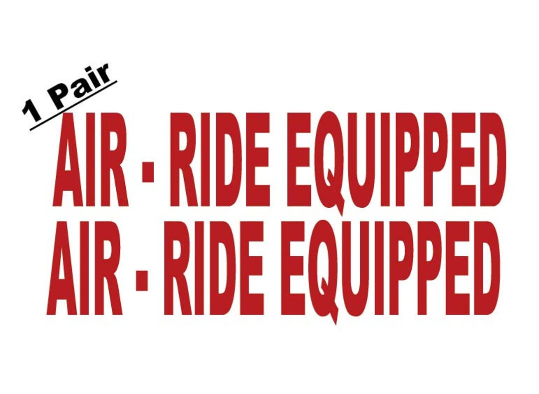 Air Ride Equipped Die Cut RED Decal Sticker Free Domestic Shipping and ...