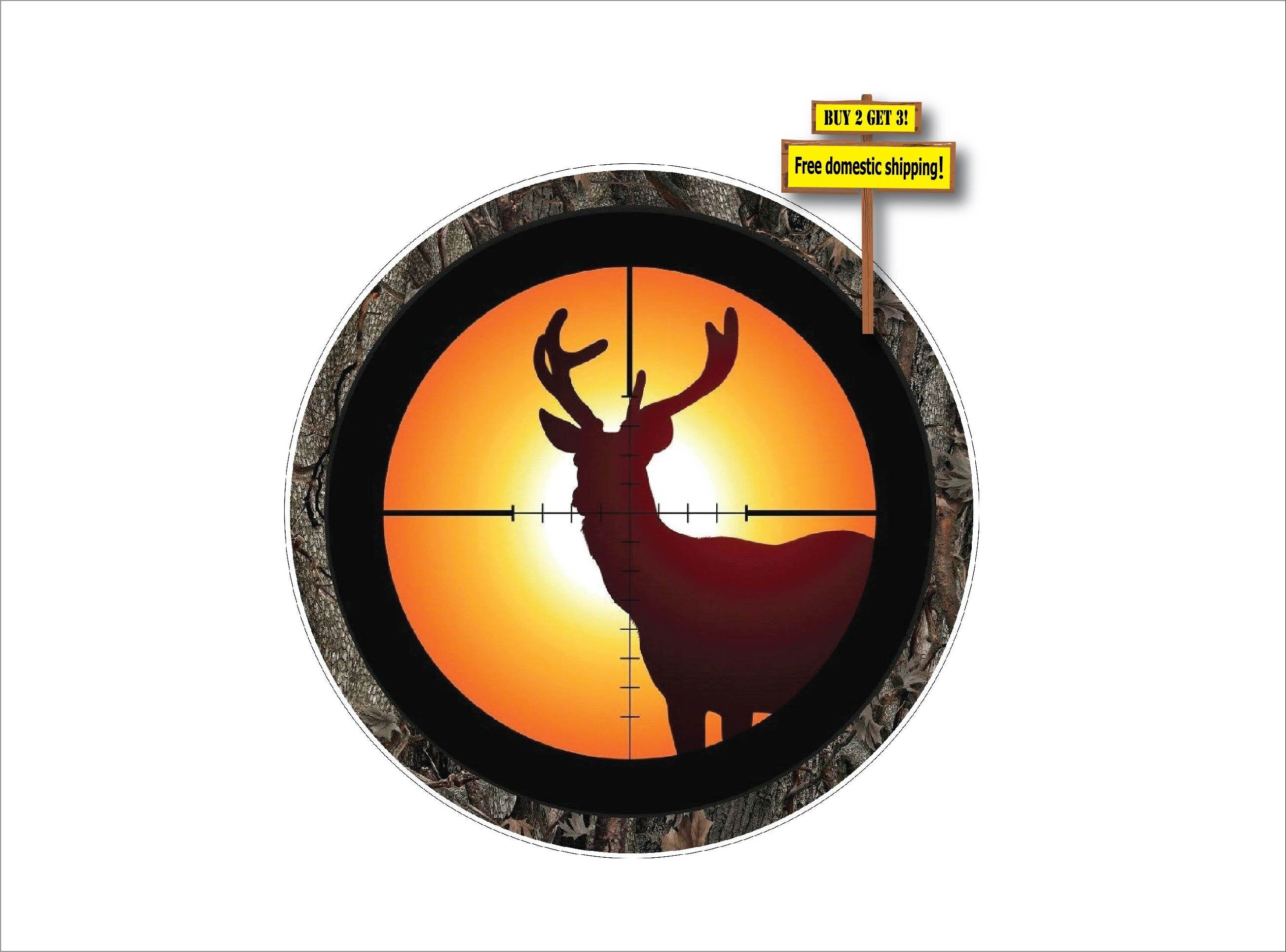 Buck Deer in Sights Scope Hunter Rifle Hunting Season Makes - Etsy