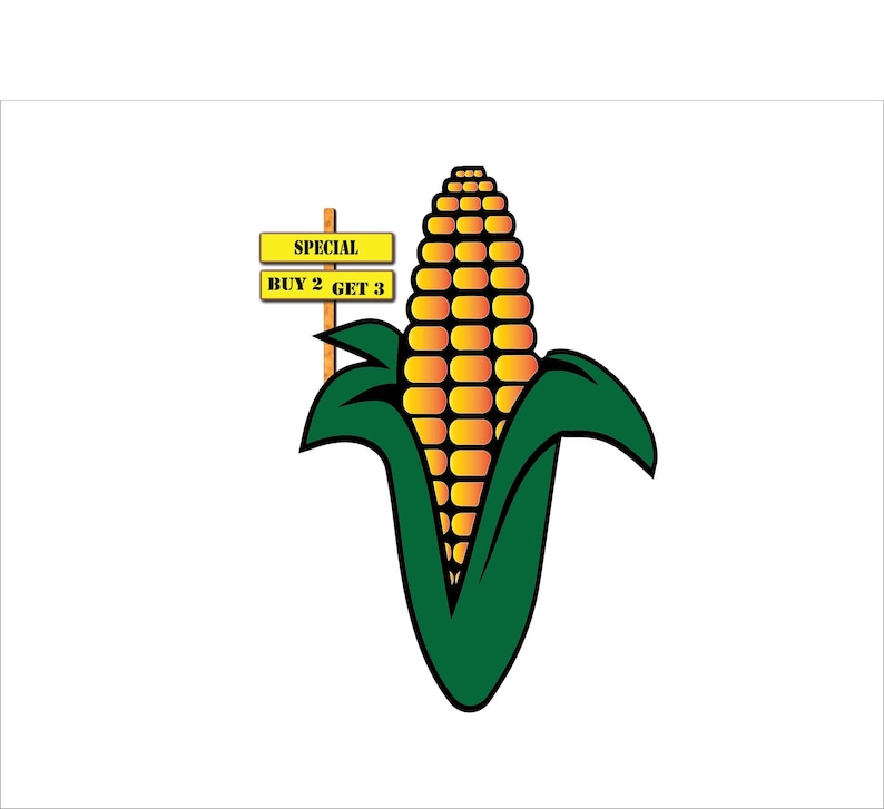 Corn on the Cob Corn Huskers Corn Feast Corn Boils 5.1" X 6.3" Decal ...