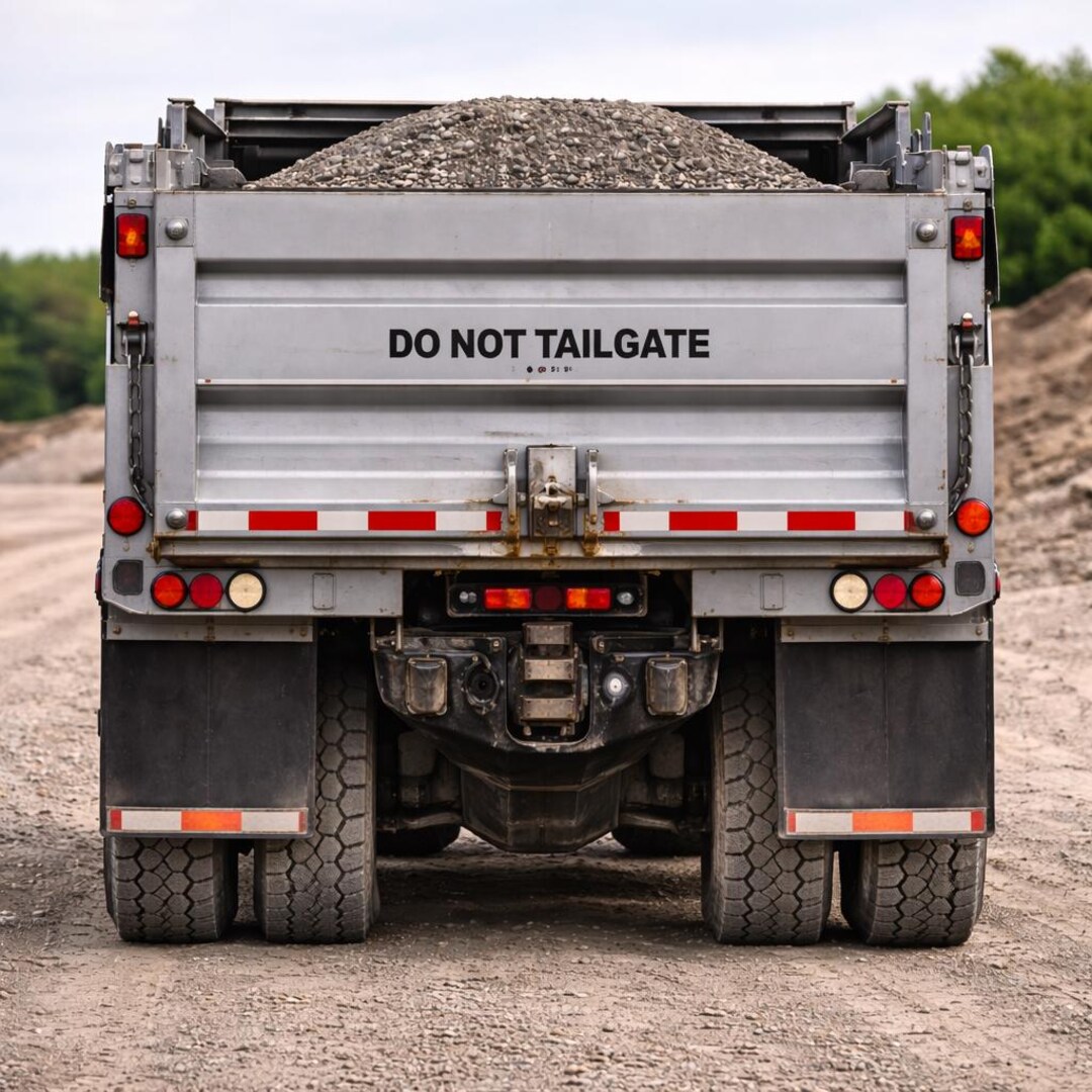 Do Not Tailgate Truck Safety Construction BLACK Die Cut Decal Sticker 2 ...