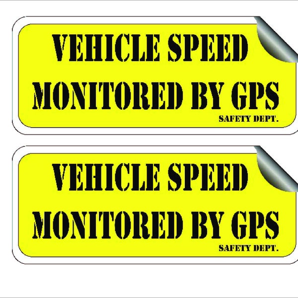 Speed Monitored by Gps Sticker - Etsy
