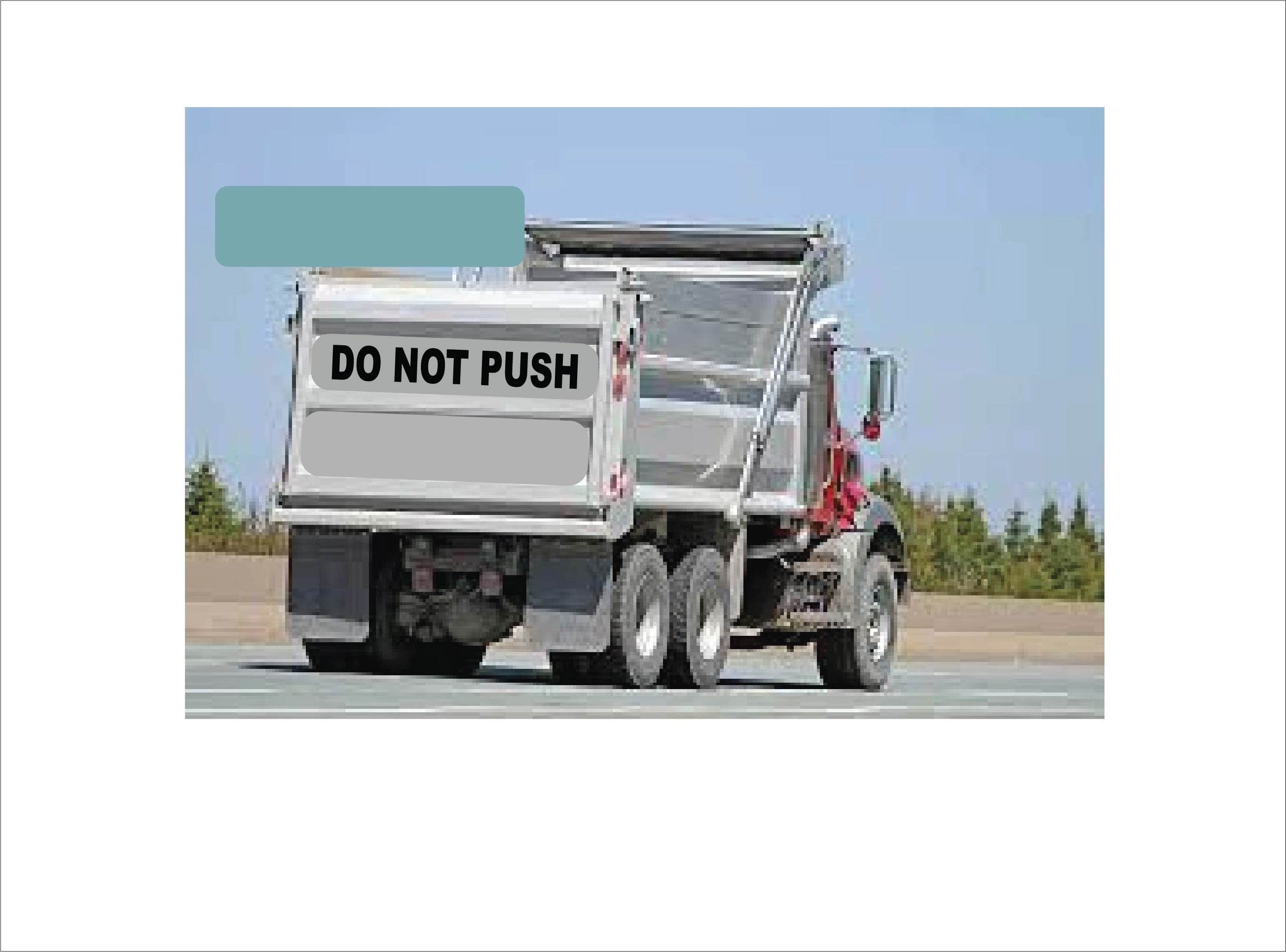Do Not Push Truck Safety Construction BLACK Die Cut Decal Sticker 5.0"x ...