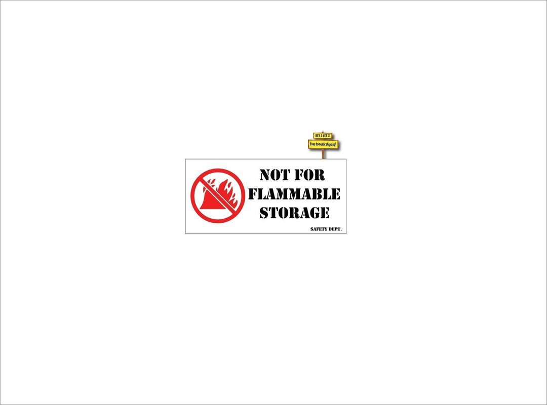 Not for Flammable Storage Cabinet 3.25 X 7.0 Decal Sticker - Etsy