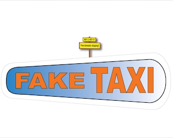 Fake Taxi Sticker | Etsy