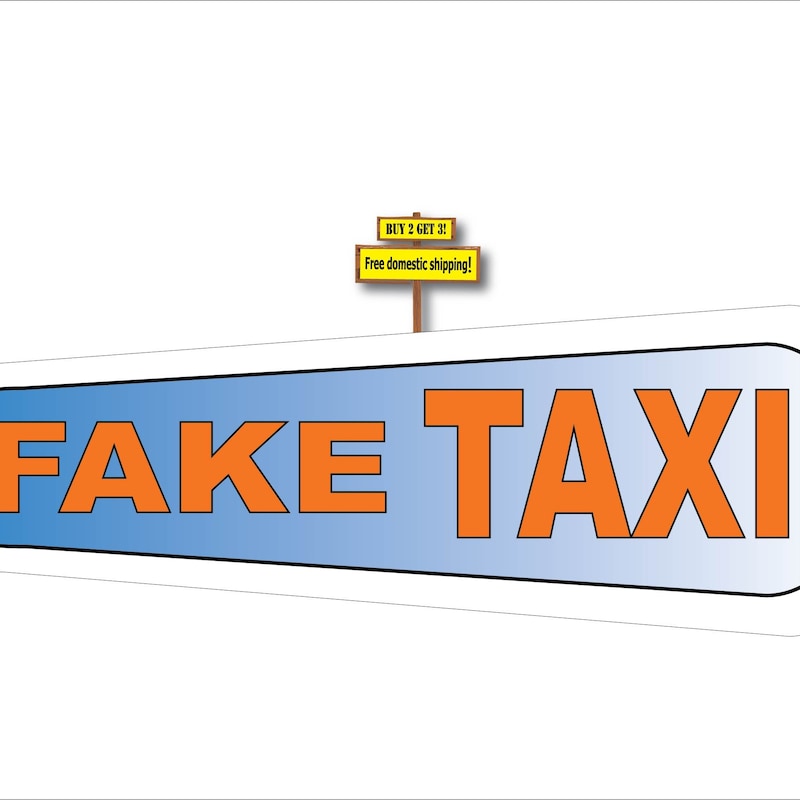 Fake Taxi Decal - Etsy