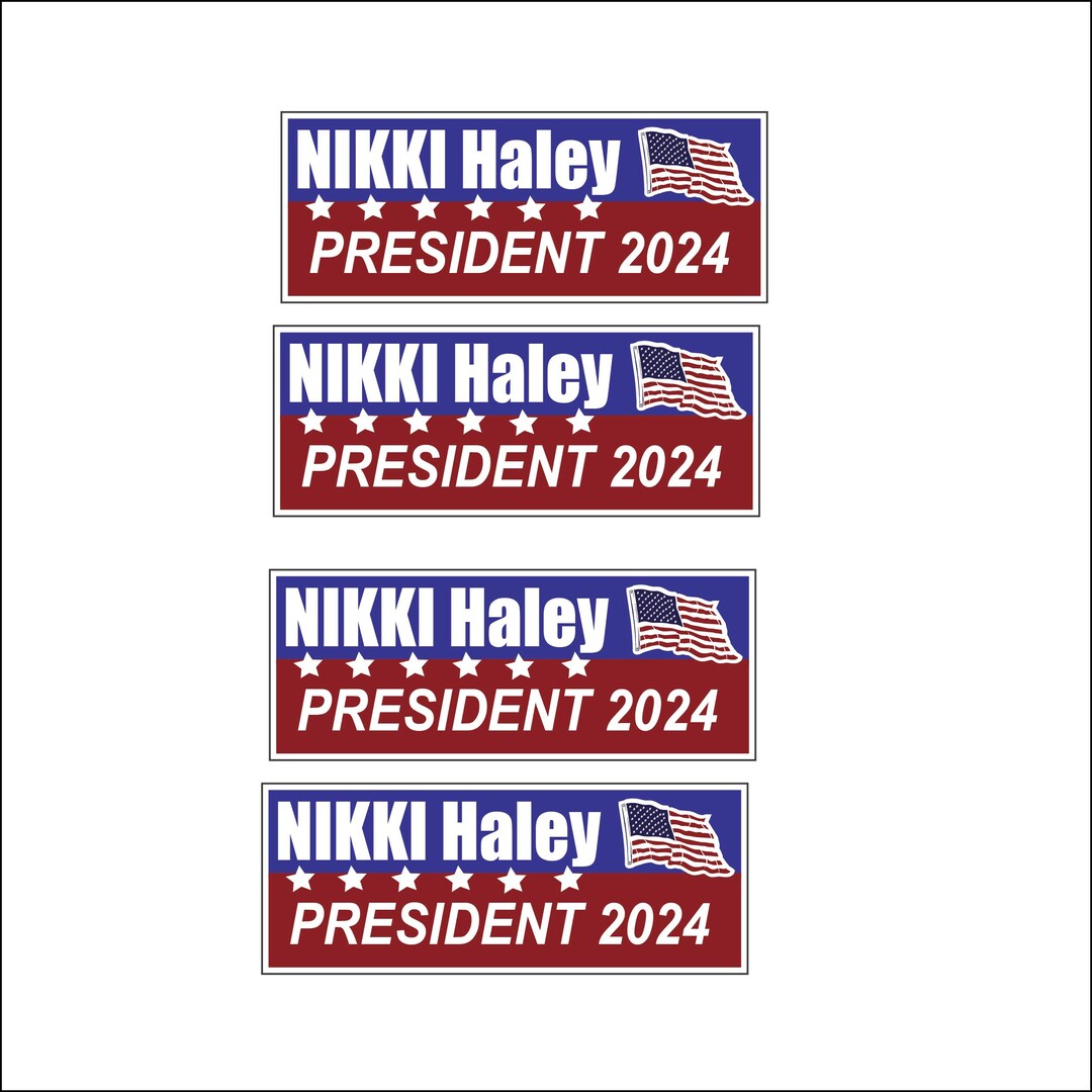 Nikki Haley 2024 for President 4 Pack Sticker Decal 2.9 X 7.5 653 - Etsy