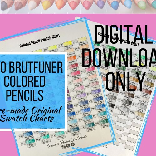 120 Brutfuner Colored Pencils Pre-made Original Swatch - Etsy