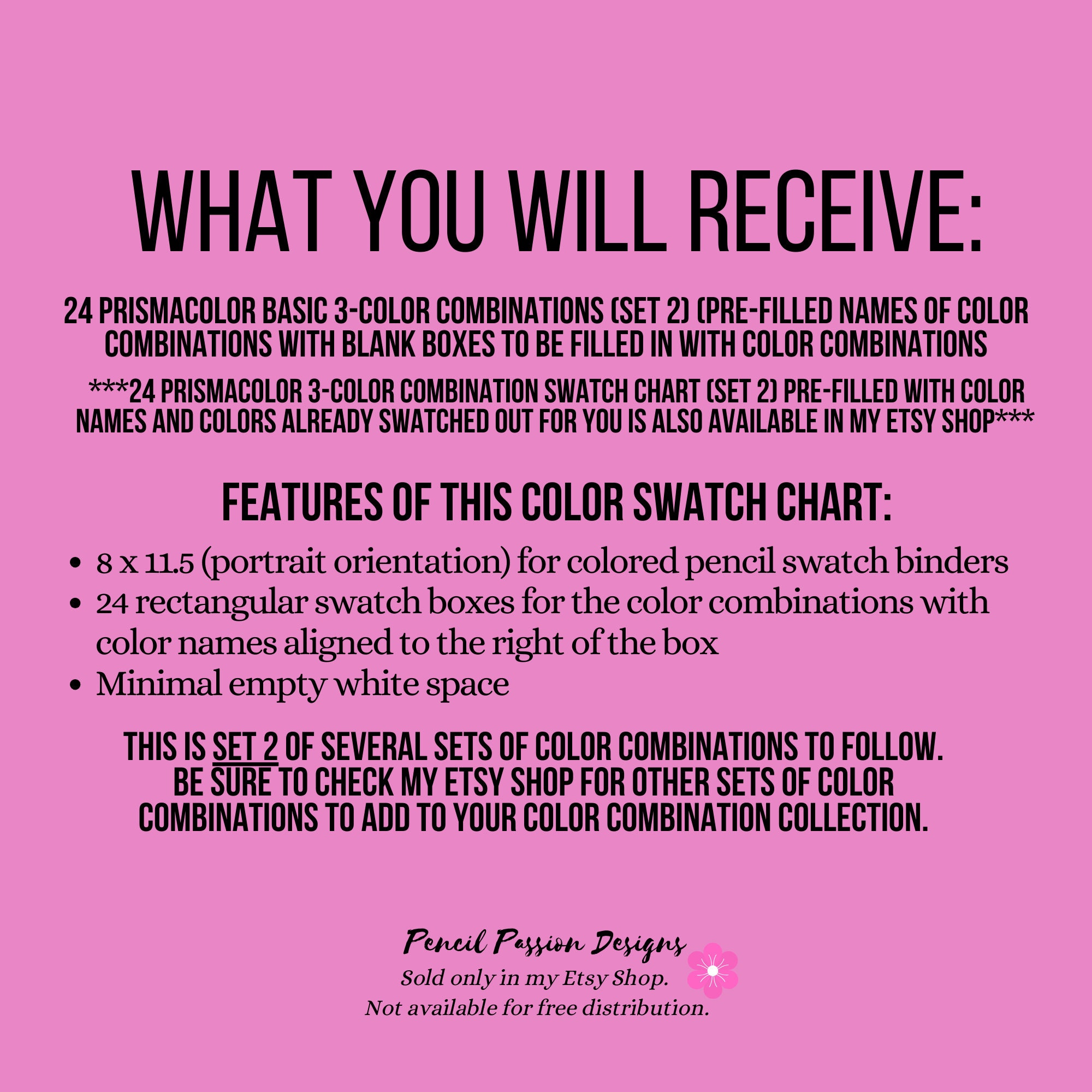 24 Prismacolor Basic 3-blend Color Combination Chart (set 2) - Etsy