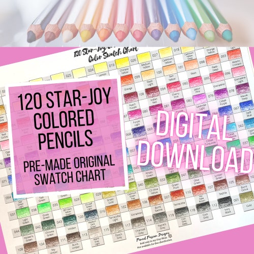 120 Brutfuner Colored Pencils Pre-made Original Swatch - Etsy