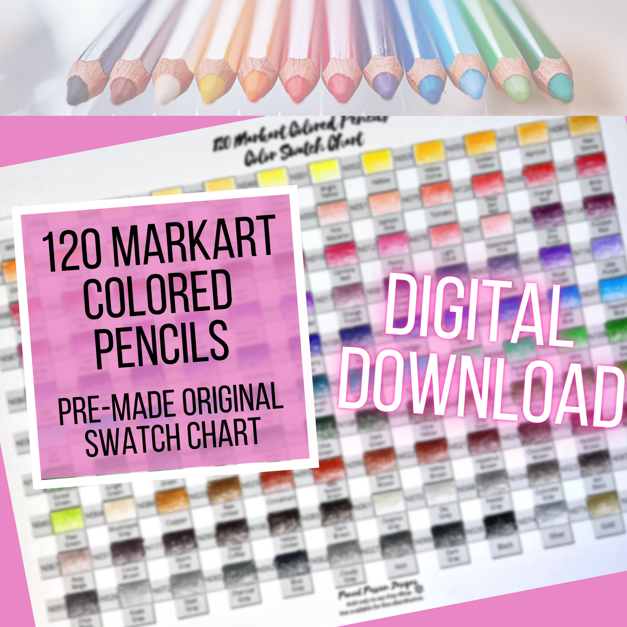 Pre-Made Original Swatch Chart in My Color Family Order 180 Black Widow ...