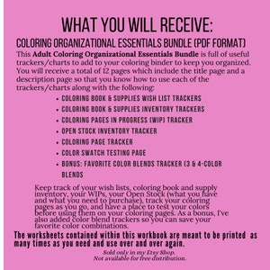 Coloring Organizational Essentials Bundle BONUS: 3-blend & 4-blend ...
