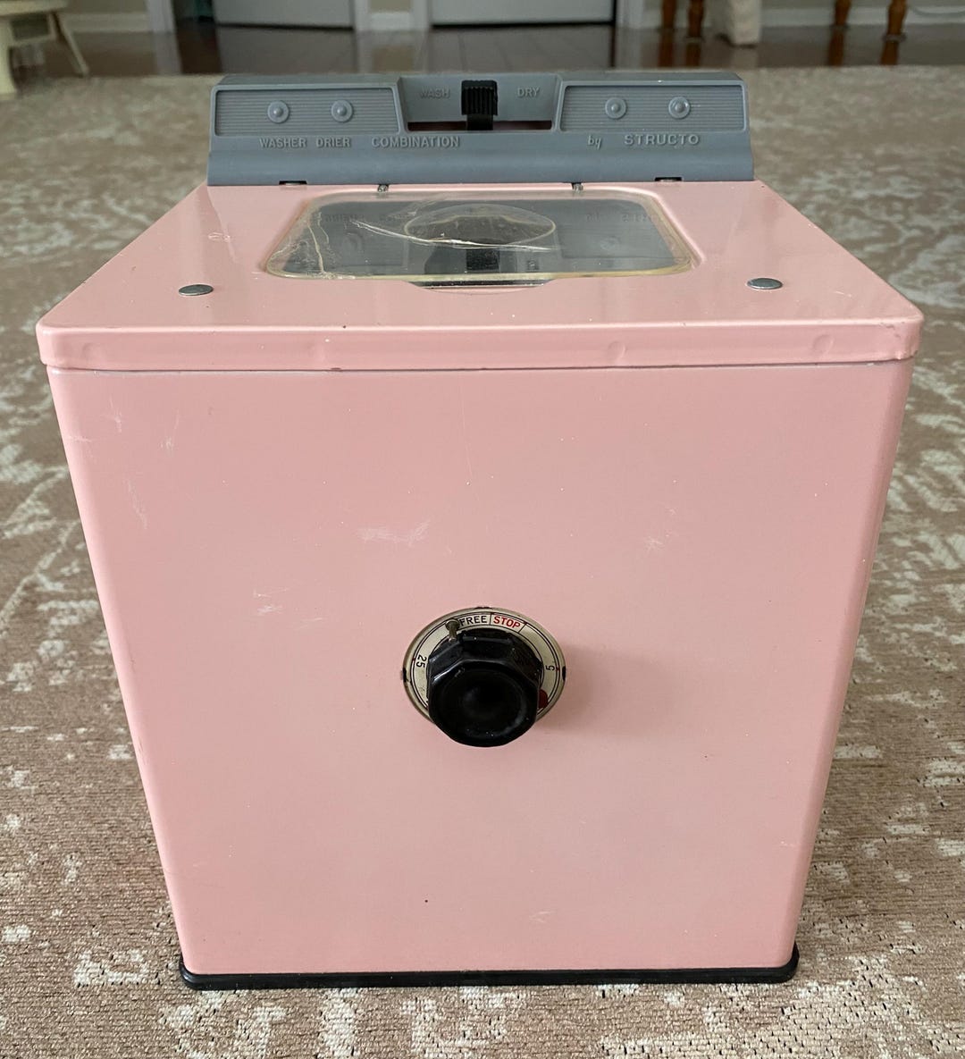 Vintage Pink Toy Washing Machine Tin 1950 - Etsy