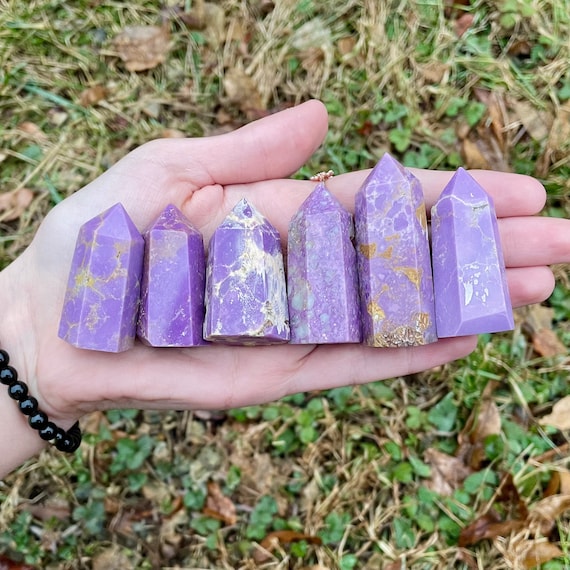 Phosphosiderite Towers Darker Purple Lot | Etsy