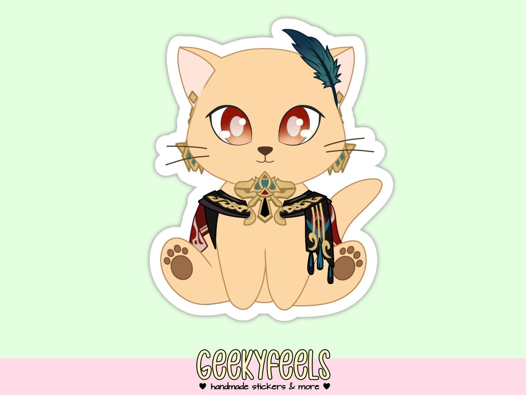 Kaveh Sticker Genshin Impact Inspired Sticker Genshin Cat - Etsy