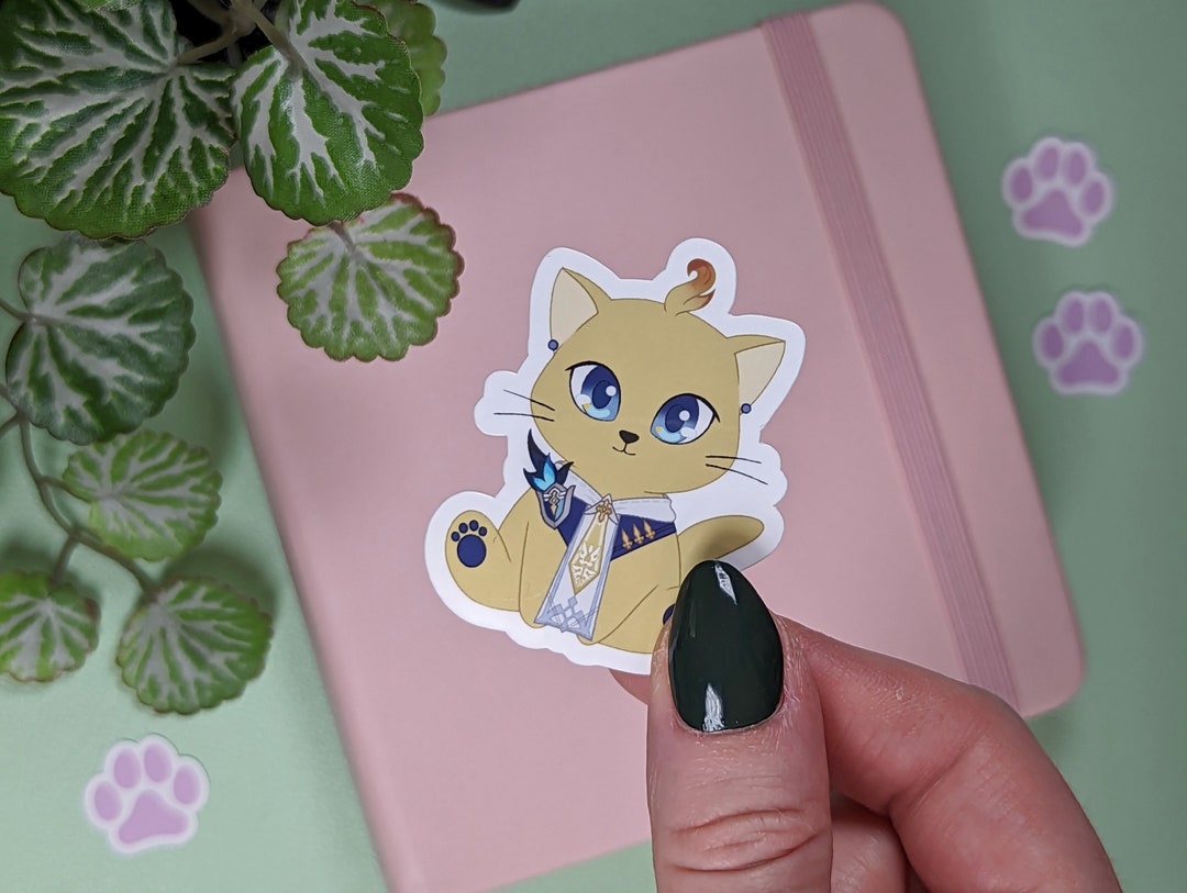 MIKA Sticker, Genshin Impact Sticker, Kawaii Cat Sticker Gift for Anime ...