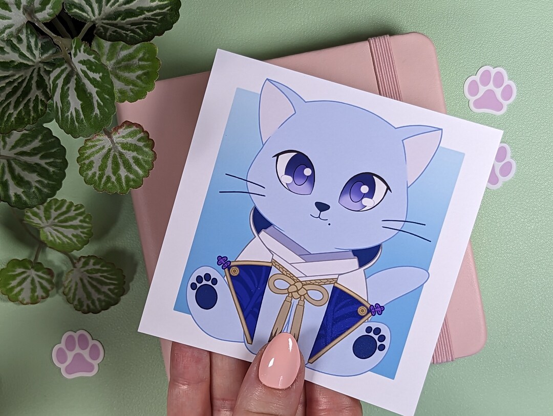 KAMISATO AYATO Art Print, Genshin Impact Poster, Cute Wall Decor Card ...