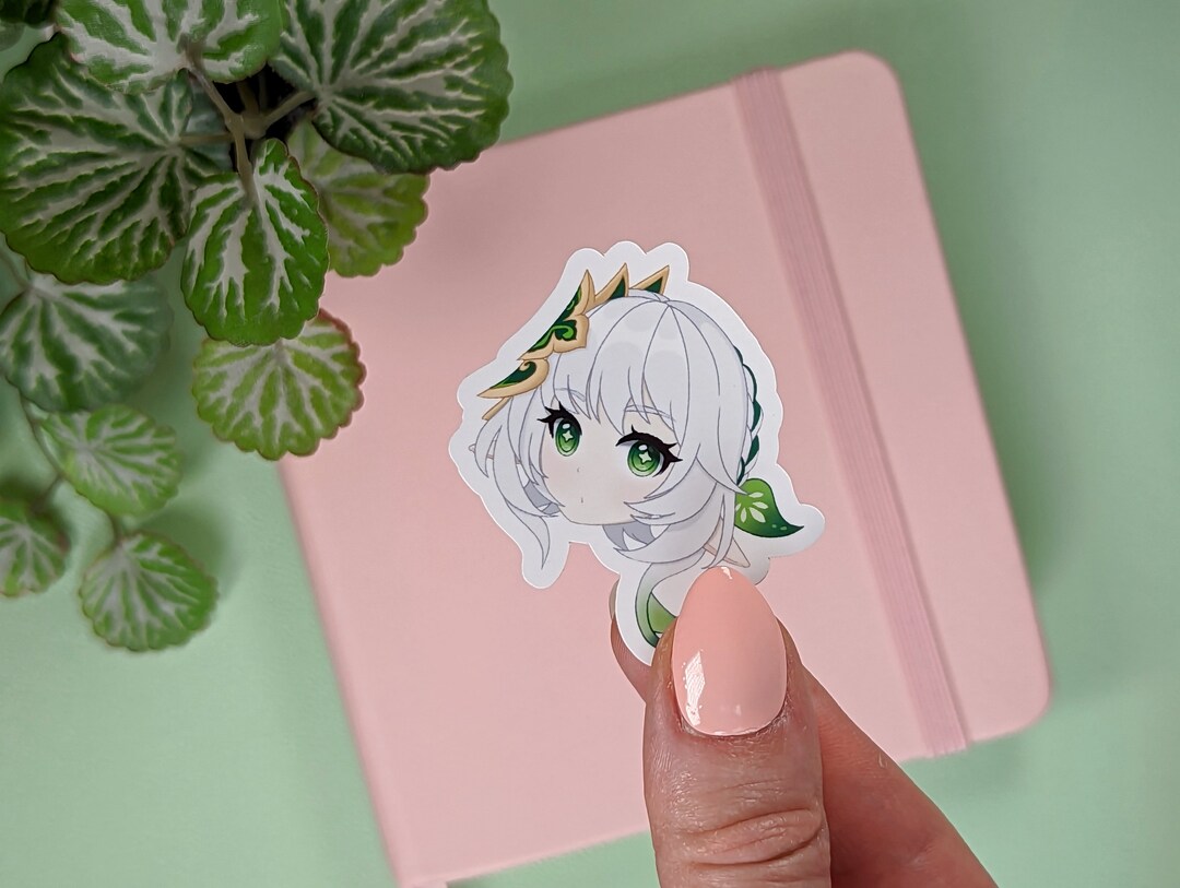 NAHIDA Sticker, Genshin Impact Sticker, Kawaii Chibi Head Sticker, Cute ...