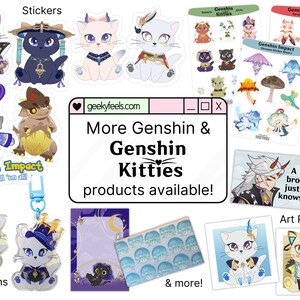 IFA Genshin Impact Cat Sticker: Natlan Chibi Vinyl Sticker - Etsy