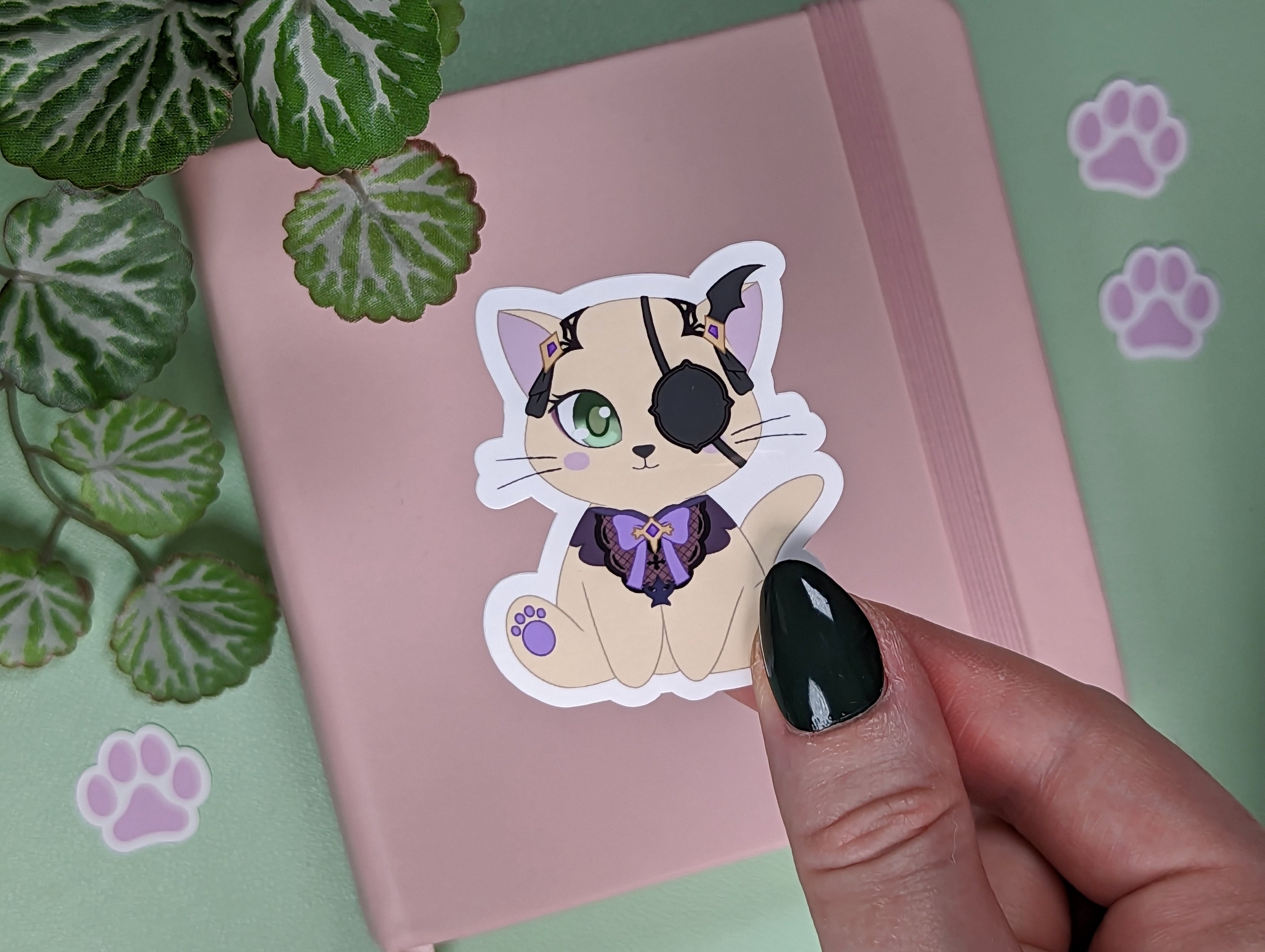 FISCHL Sticker Genshin Impact Sticker Kawaii Cat Sticker - Etsy