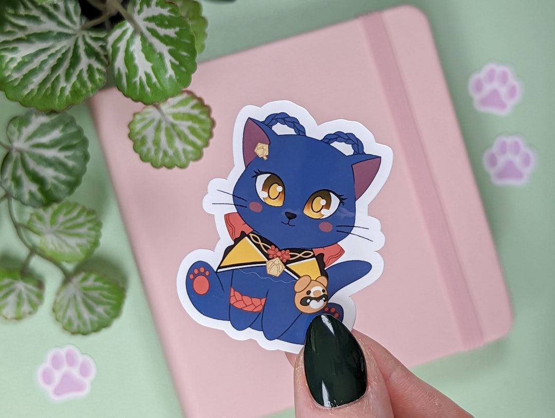 XIANGLING Sticker, Genshin Impact Sticker, Kawaii Cat Sticker Gift for ...