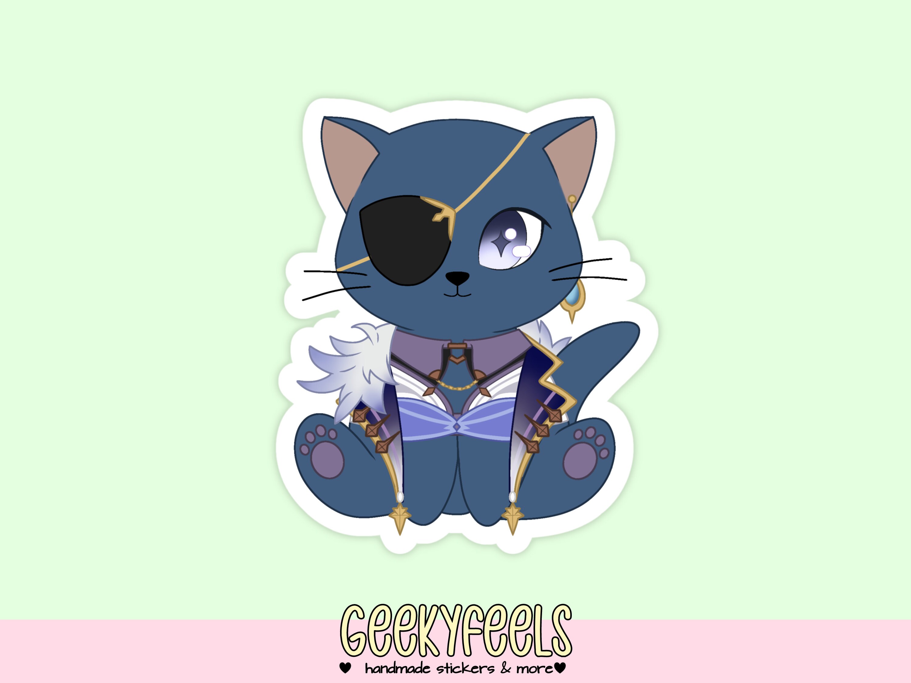 KAEYA Sticker Genshin Impact Sticker Kawaii Cat Sticker Gift - Etsy