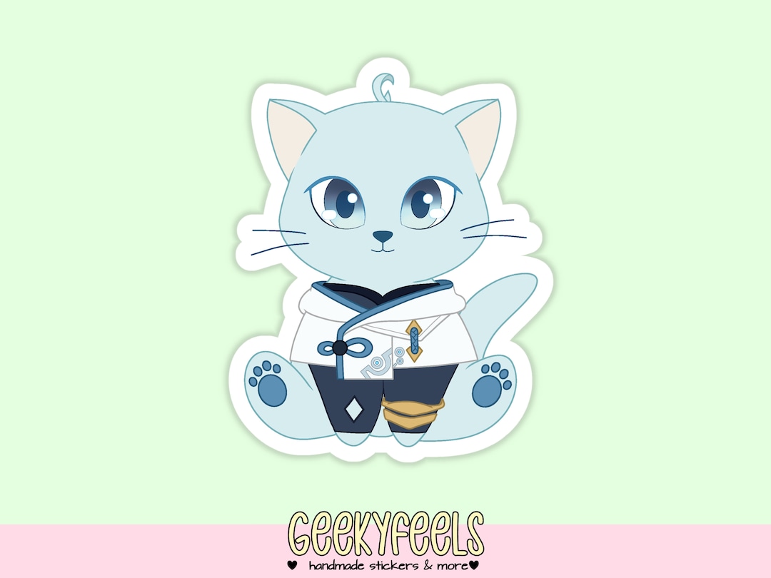 CHONGYUN Sticker Genshin Impact Sticker Kawaii Cat Sticker - Etsy