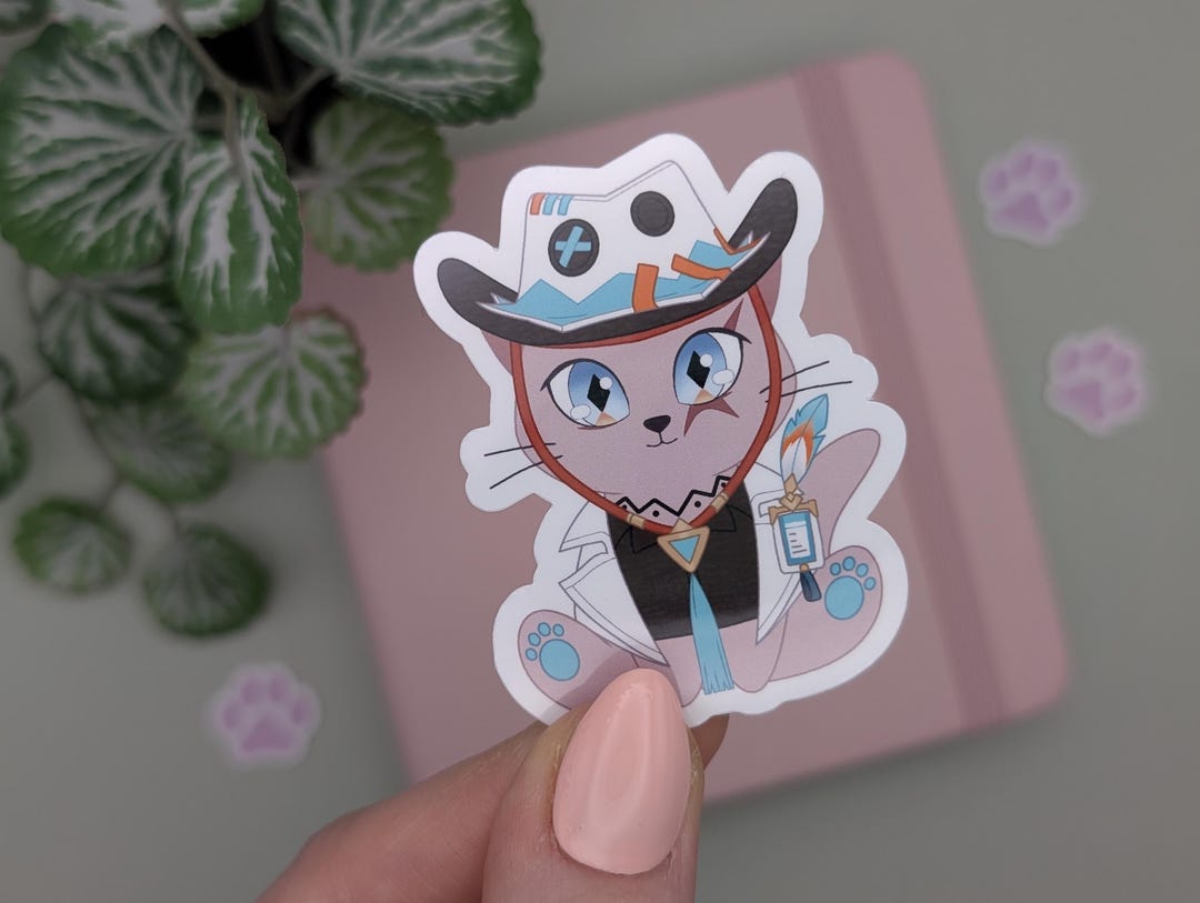 IFA Genshin Impact Cat Sticker: Natlan Chibi Vinyl Sticker - Etsy