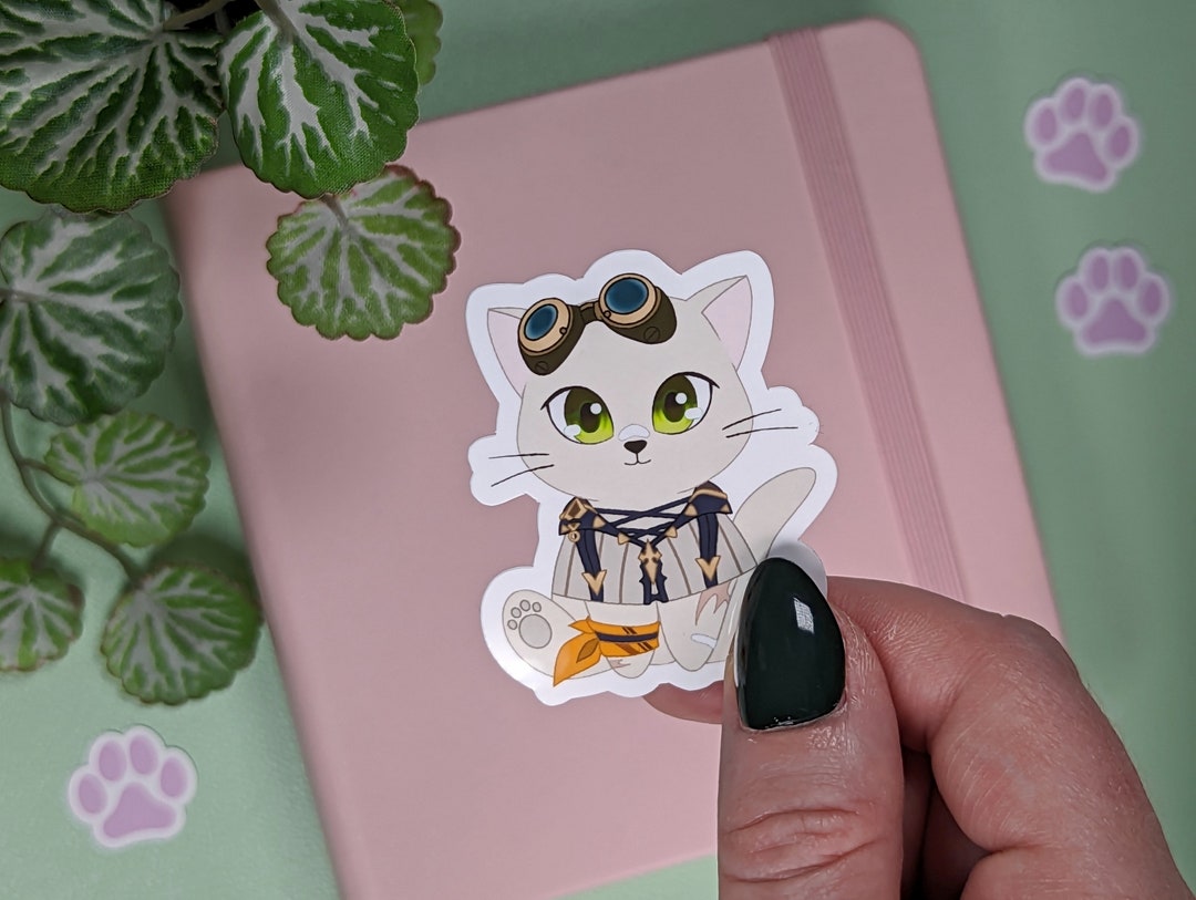 BENNETT Sticker, Genshin Impact Sticker, Kawaii Cat Sticker Gift for ...