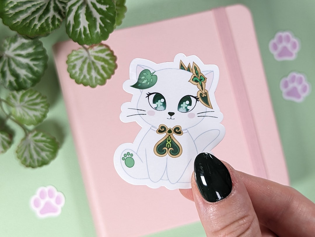 NAHIDA Sticker, Genshin Impact Sticker, Kawaii Cat Sticker Gift for ...