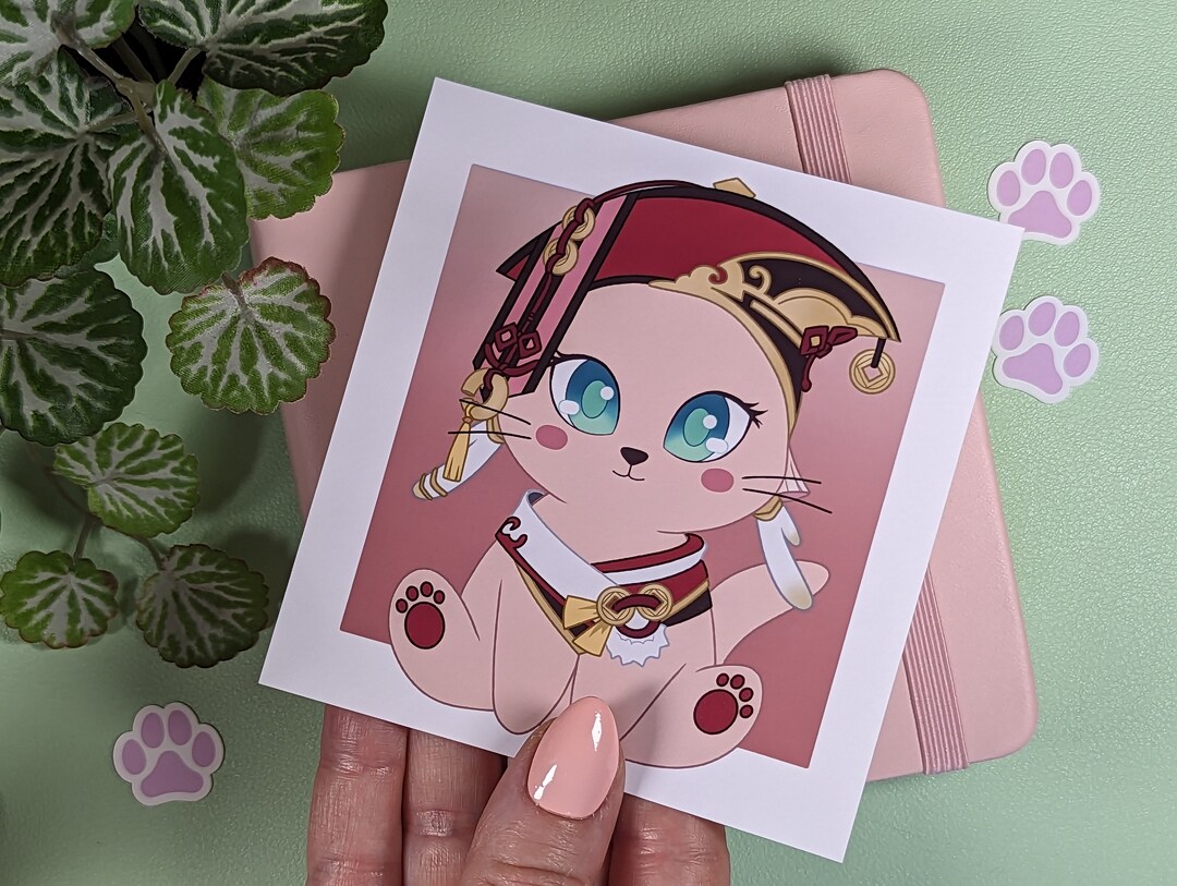 YANFEI Art Print, Genshin Impact Poster, Cute Wall Decor Card, Mini ...