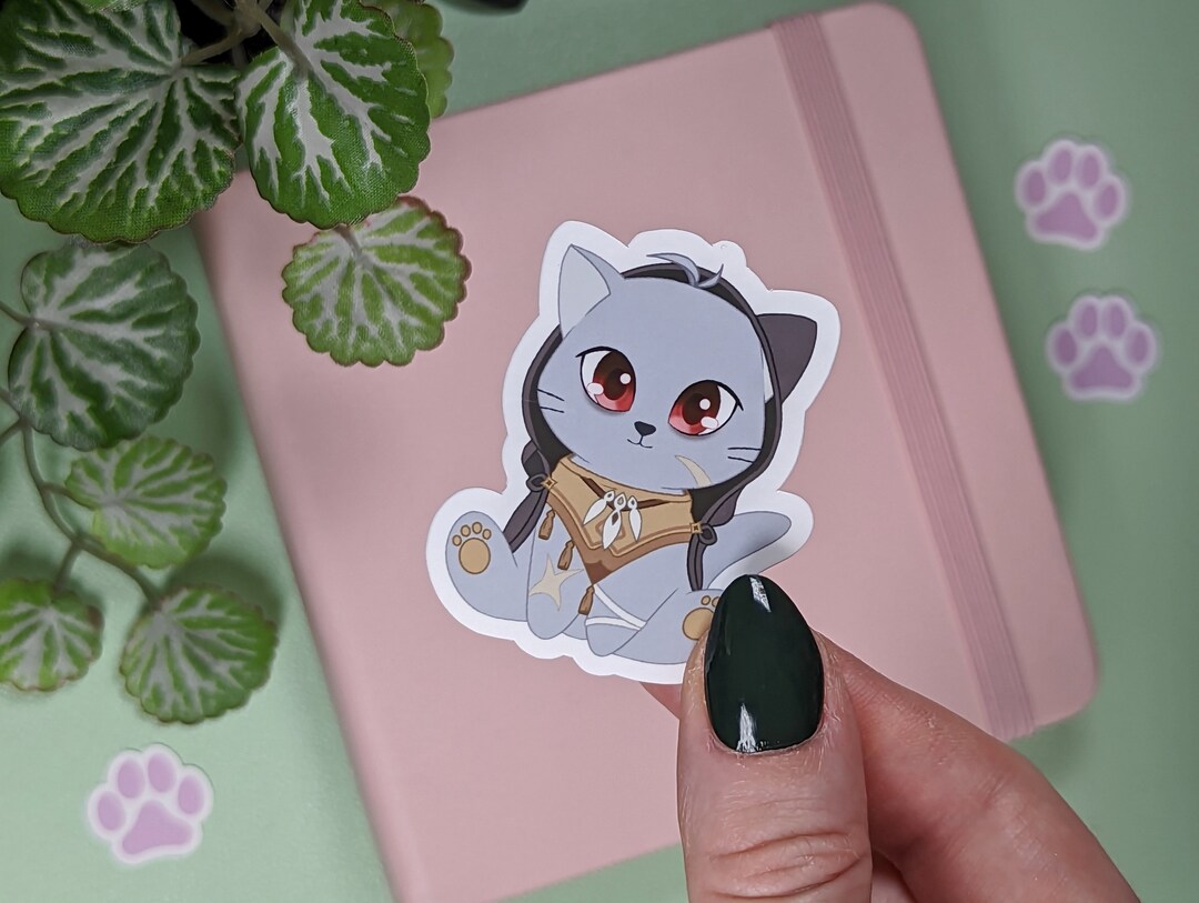 RAZOR Sticker, Genshin Impact Sticker, Kawaii Cat Sticker Gift for ...