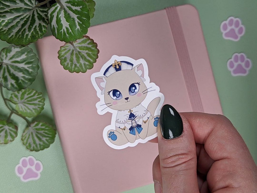 BARBARA Sticker, Genshin Impact Sticker, Kawaii Cat Sticker Gift for ...
