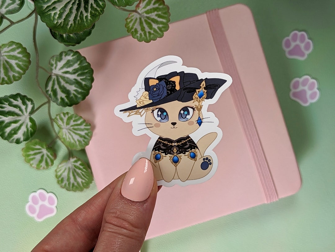 NAVIA Sticker Genshin Impact Sticker Kawaii Cat Sticker Gift - Etsy UK