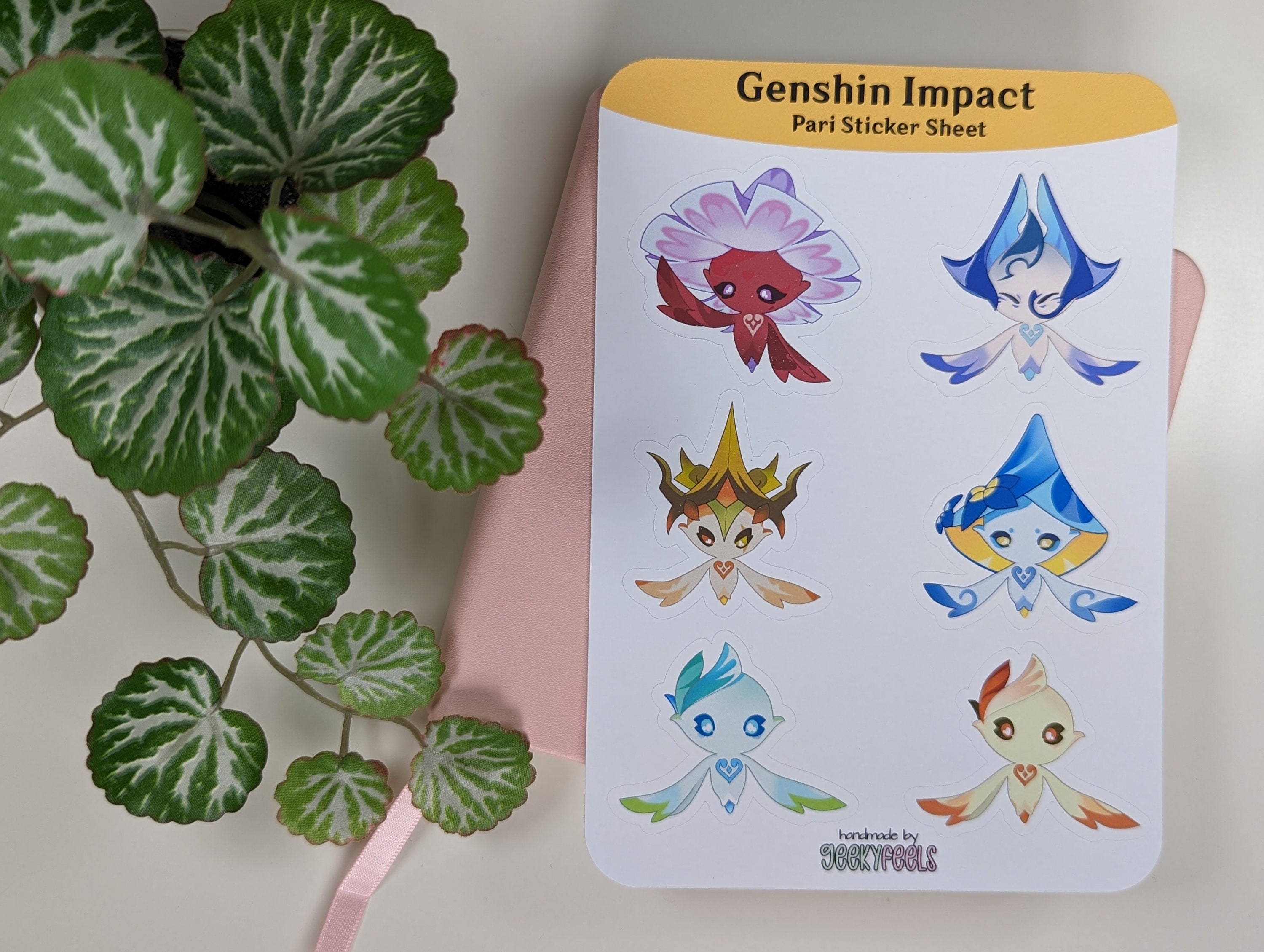 PARI Genshin Impact Sticker Sheet Kawaii Sticker Sheet - Etsy Hong Kong