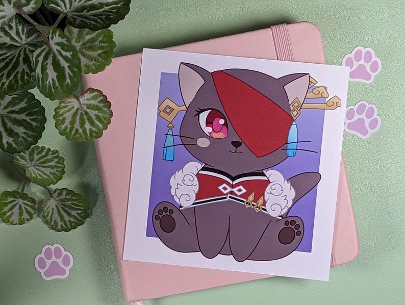 BEIDOU Art Print Genshin Impact Poster Cute Wall Decor Card - Etsy