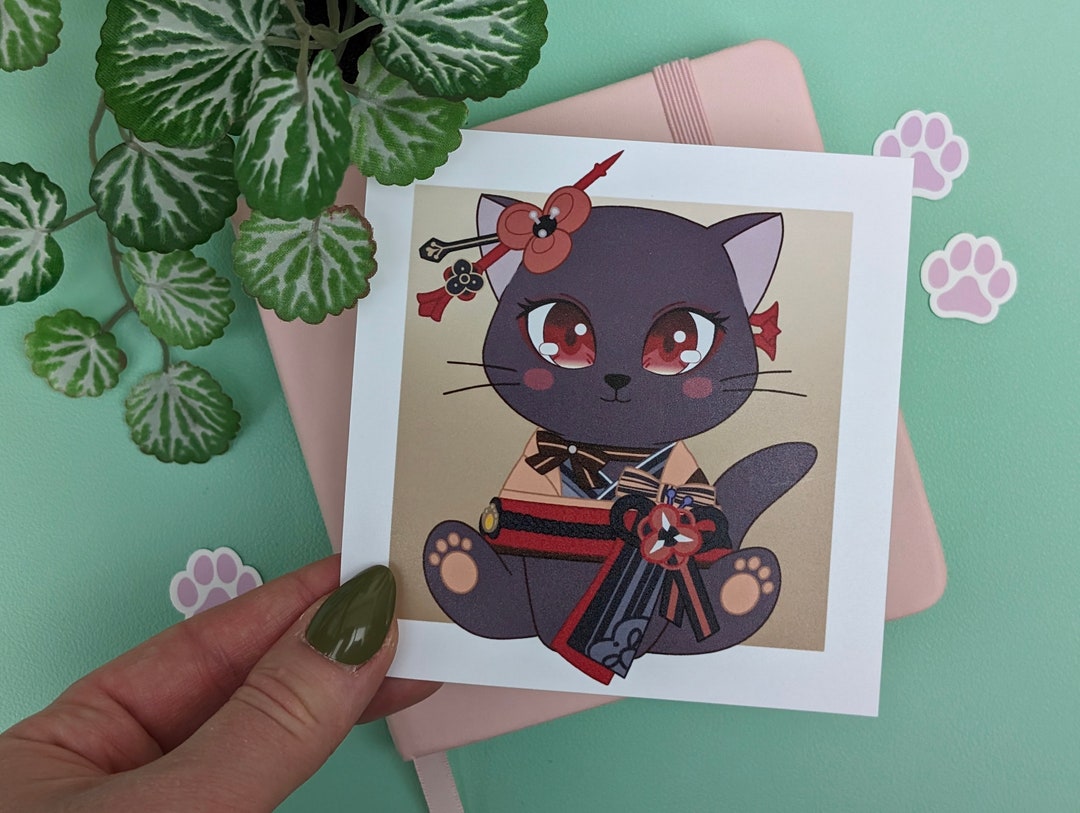CHIORI Art Print, Genshin Impact Poster, Cute Wall Decor Card, Mini ...