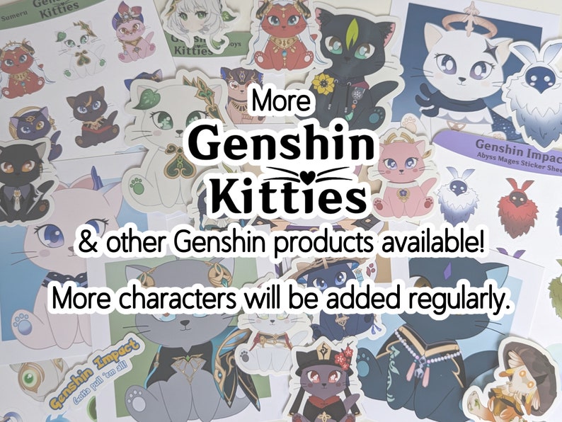 KAVEH Sticker Genshin Impact Sticker Kawaii Cat Sticker - Etsy