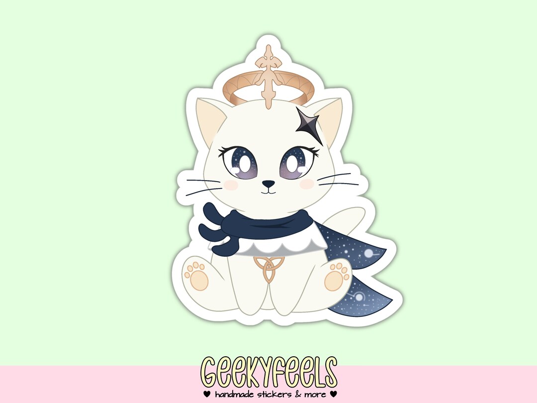 PAIMON Sticker Genshin Impact Sticker Kawaii Cat Sticker - Etsy Australia