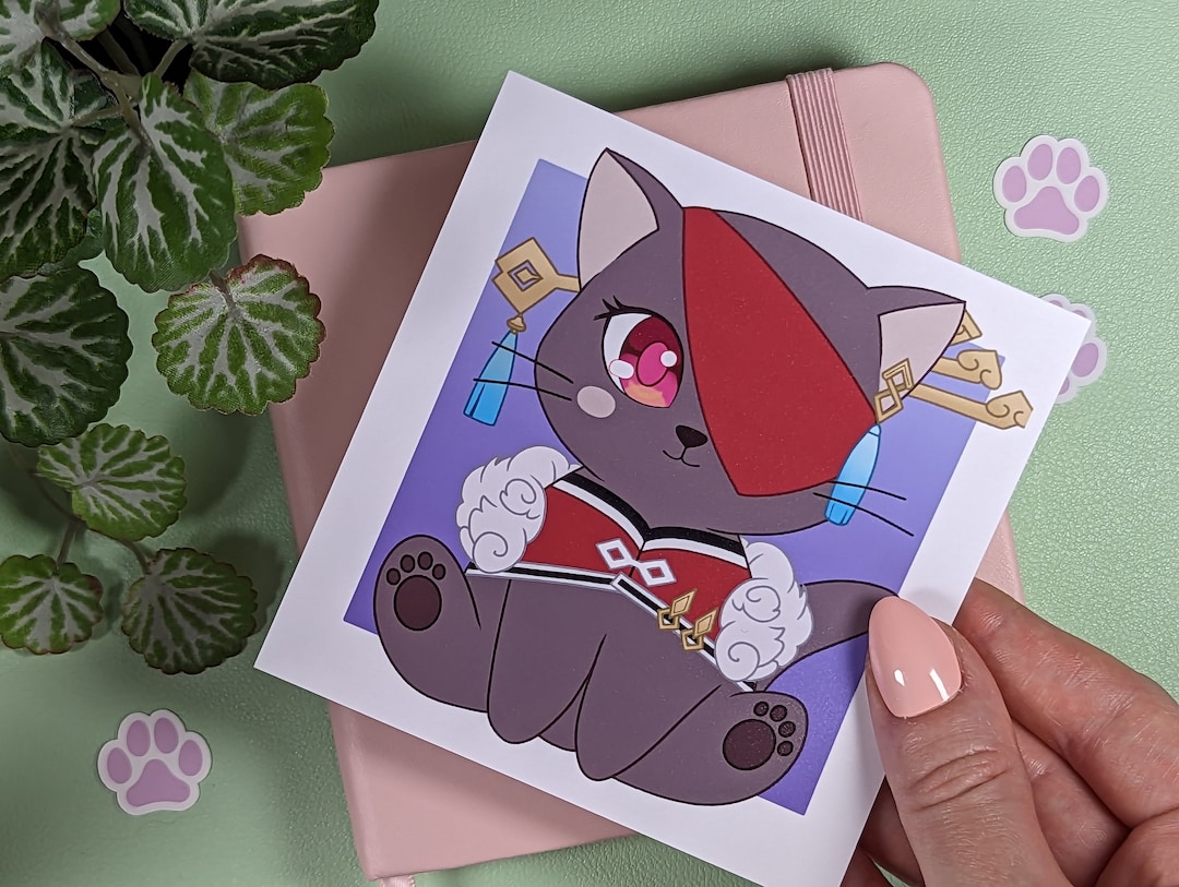 BEIDOU Art Print, Genshin Impact Poster, Cute Wall Decor Card, Mini ...