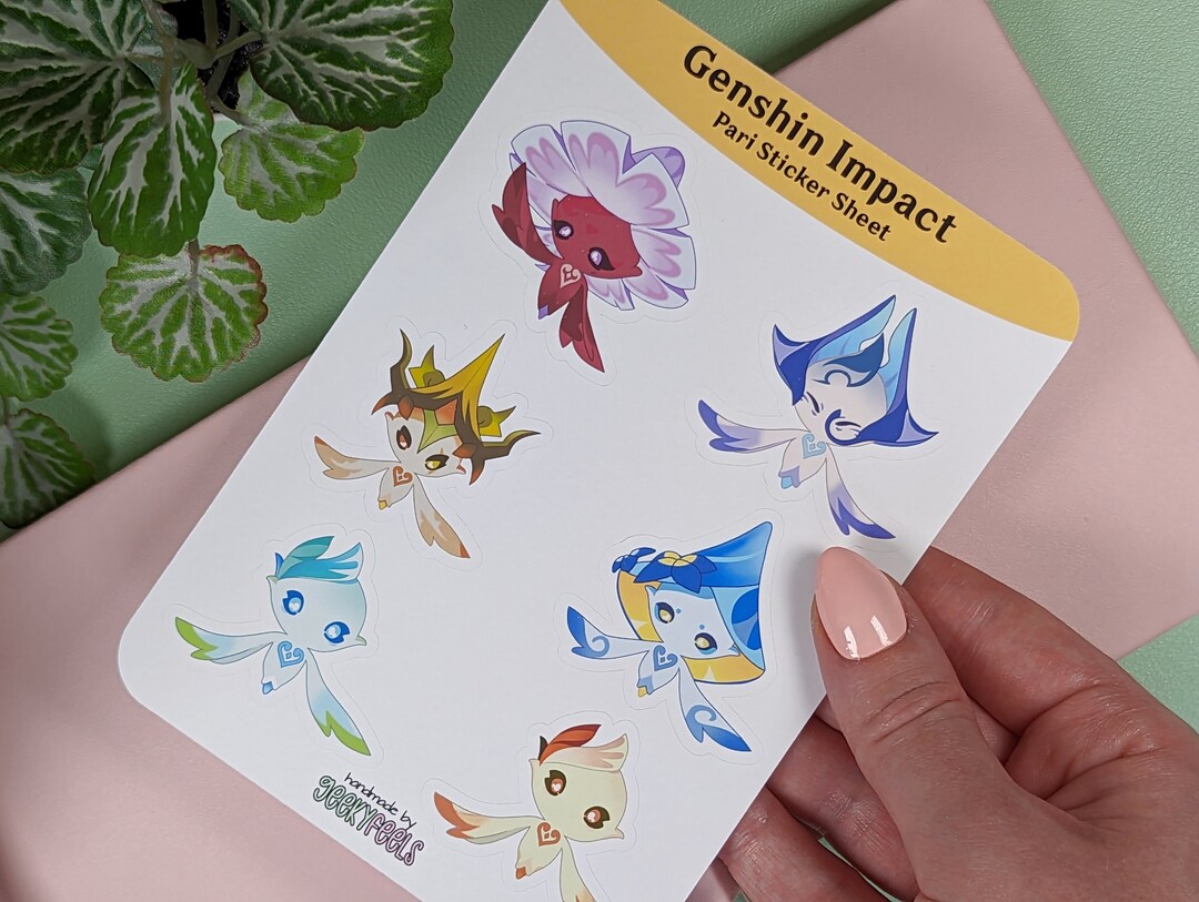 PARI Genshin Impact Sticker Sheet, Kawaii Sticker Sheet, Cute Chibi ...