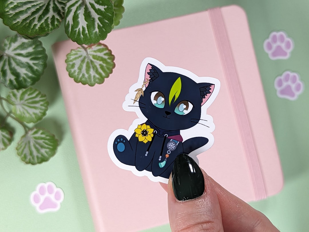 TIGHNARI Sticker, Genshin Impact Sticker, Kawaii Cat Sticker Gift for ...