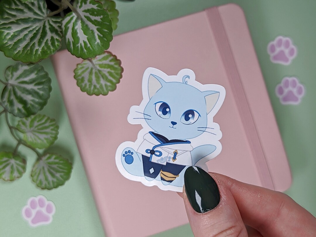 CHONGYUN Sticker, Genshin Impact Sticker, Kawaii Cat Sticker Gift for ...