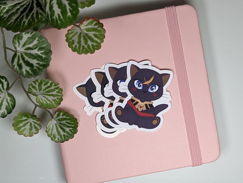 DEHYA Sticker Genshin Impact Sticker Kawaii Cat Sticker - Etsy UK