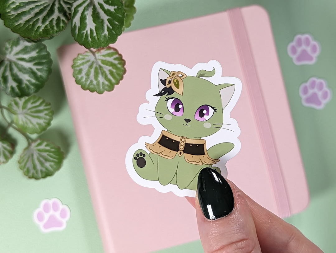 COLLEI Sticker, Genshin Impact Sticker, Kawaii Cat Sticker Gift for ...