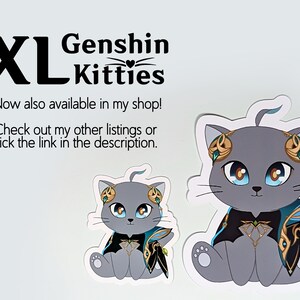 BEIDOU Sticker, Genshin Impact Sticker, Kawaii Cat Sticker Gift for ...
