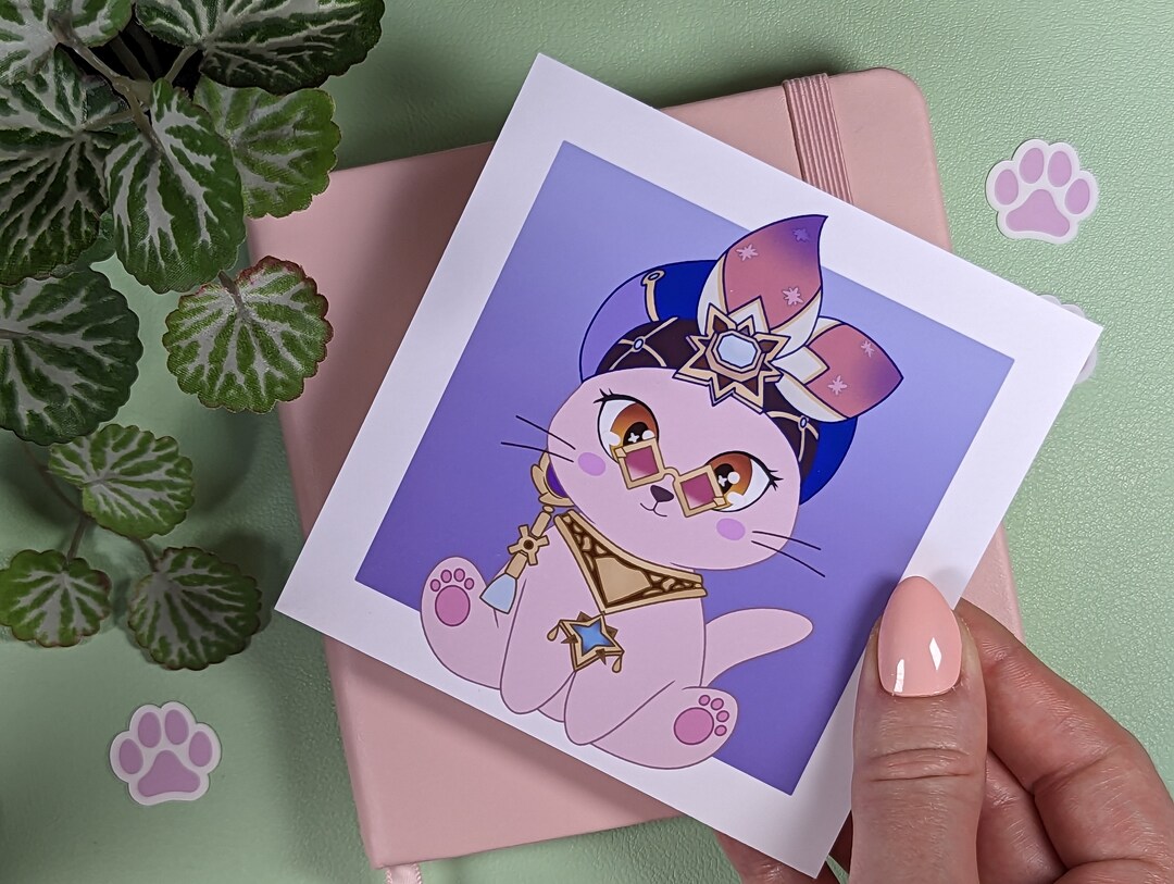Dori Genshin Impact Art Print: Kawaii Chibi Cat, Anime Fan Art - Etsy