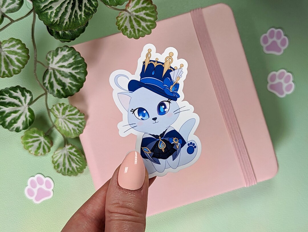 FURINA / FOCALORS Sticker, Genshin Impact Sticker, Kawaii Cat Sticker ...