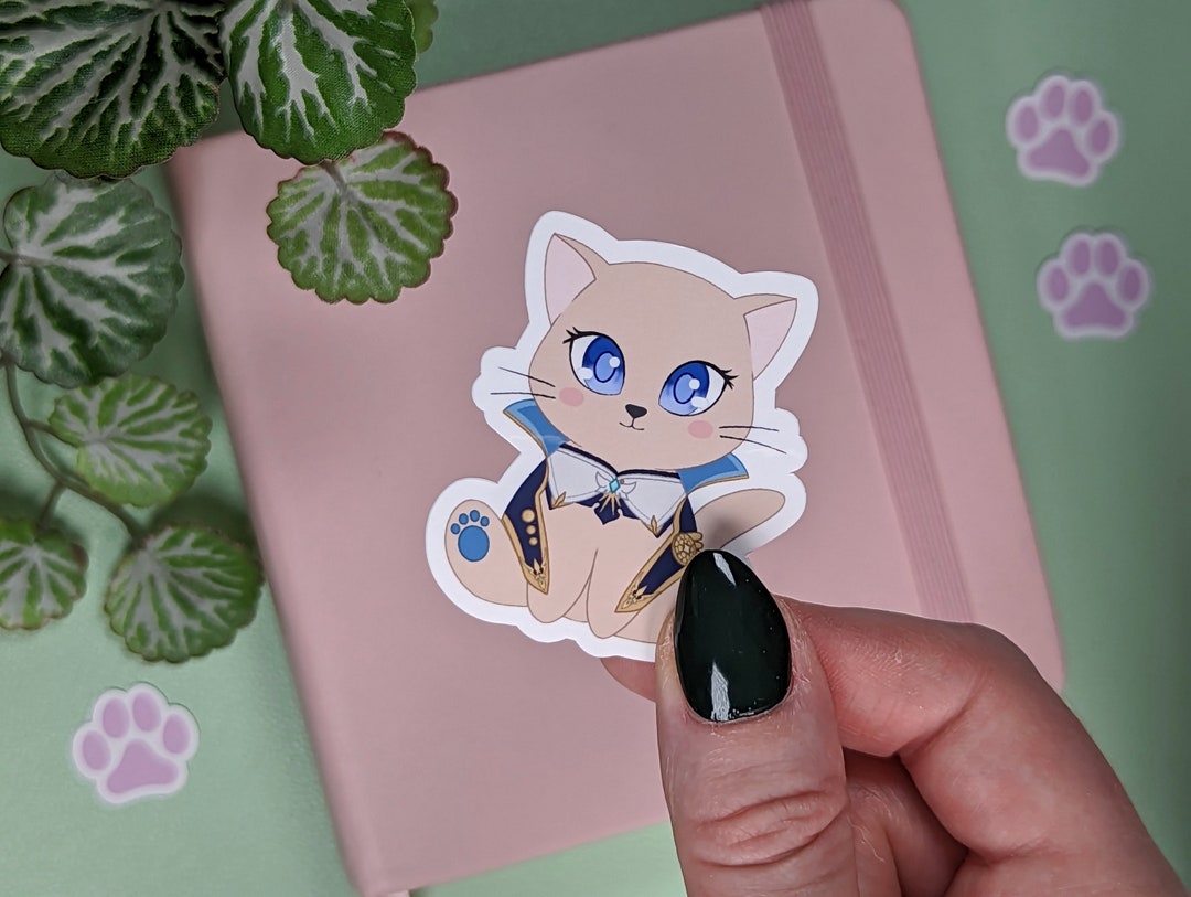 JEAN Sticker, Genshin Impact Sticker, Kawaii Cat Sticker Gift for Anime ...