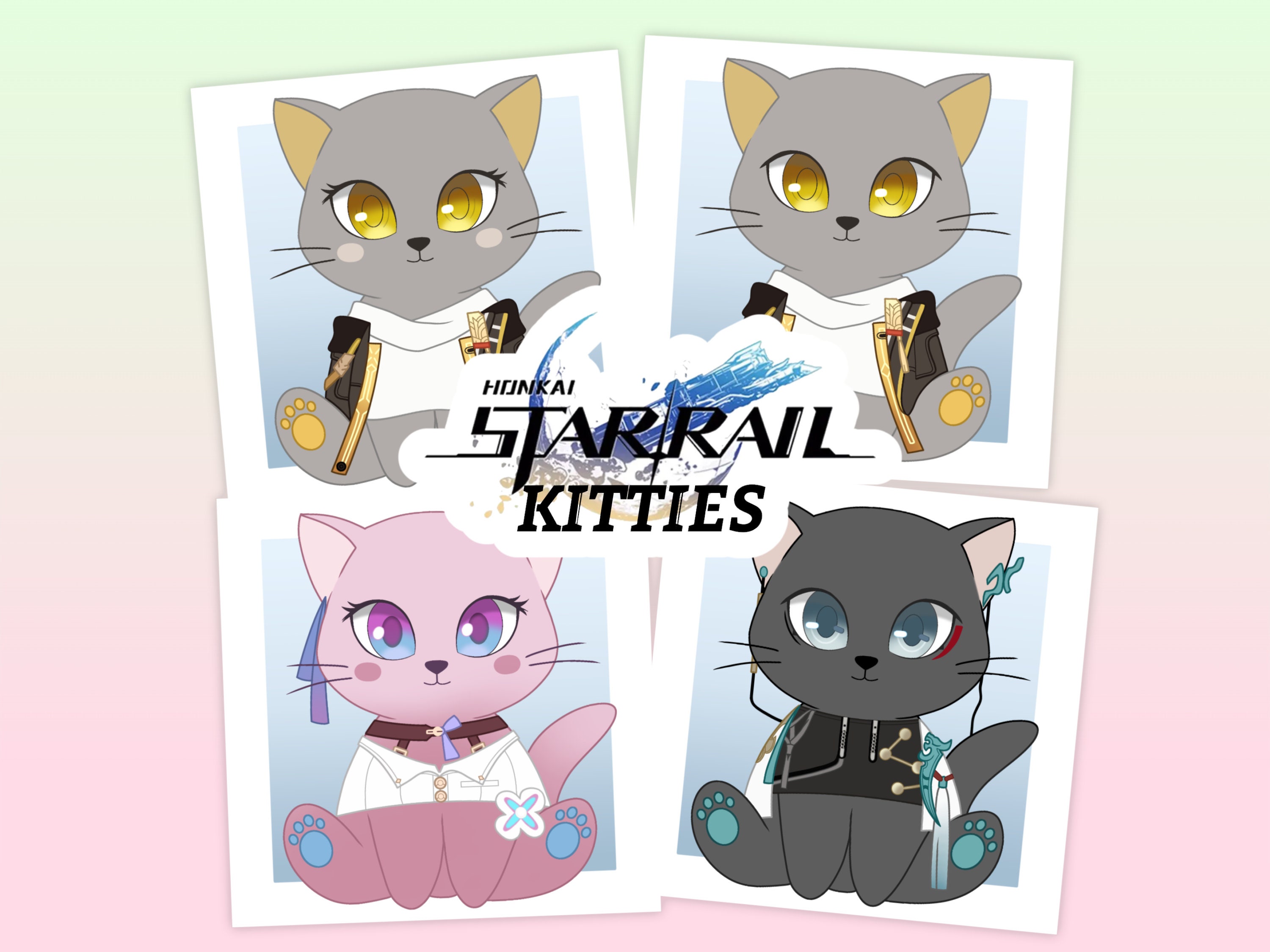 Honkai Star Rail Cat Art Print: Trailblazer Chibi Kitty, HSR Merch - Etsy