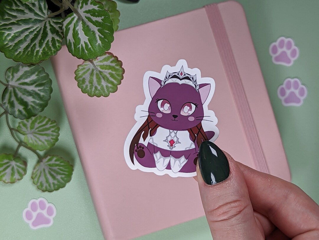 ROSARIA Sticker, Genshin Impact Sticker, Kawaii Cat Sticker Gift for ...